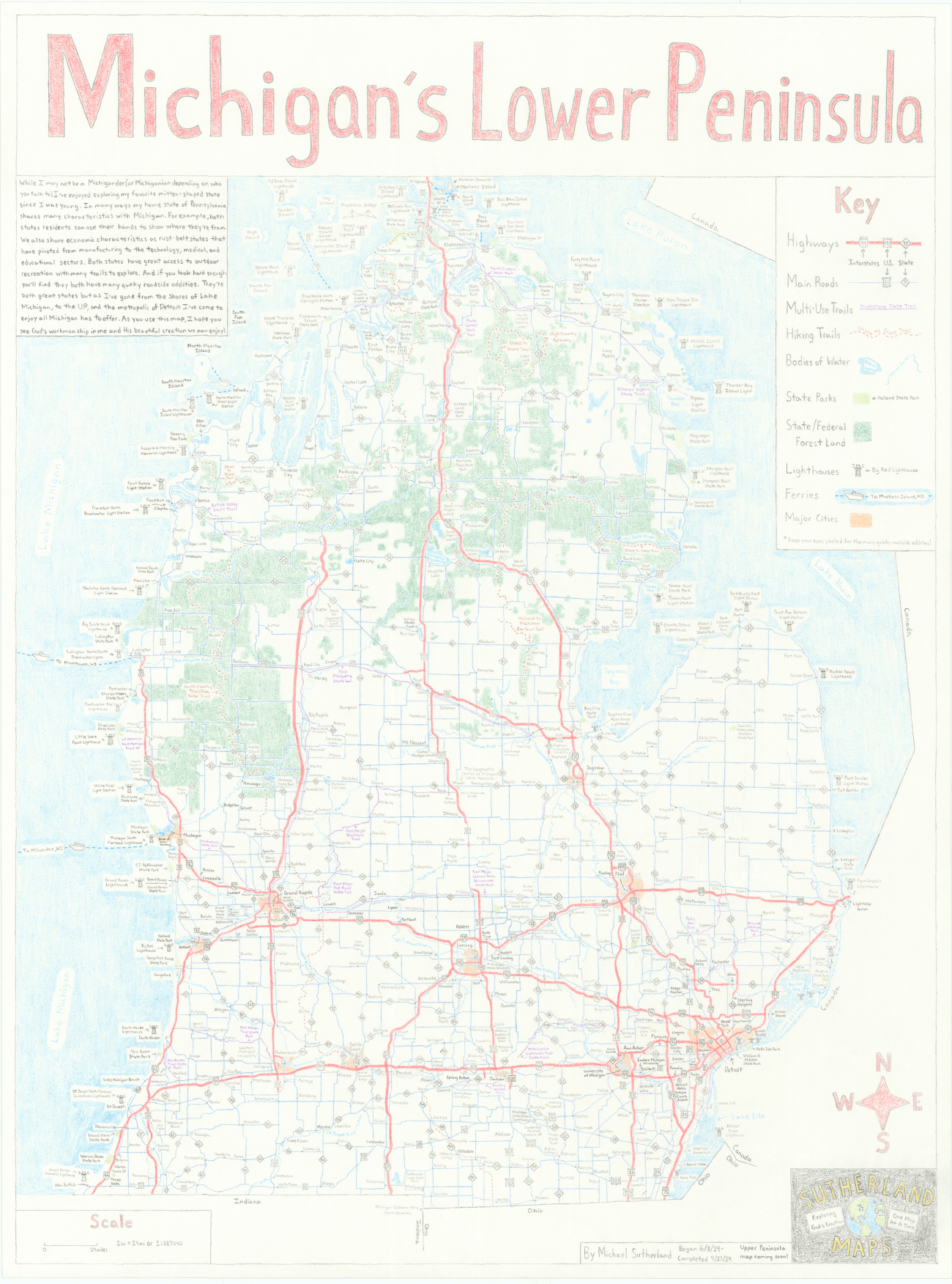 Michigan’s Lower Peninsula – Sutherland Maps