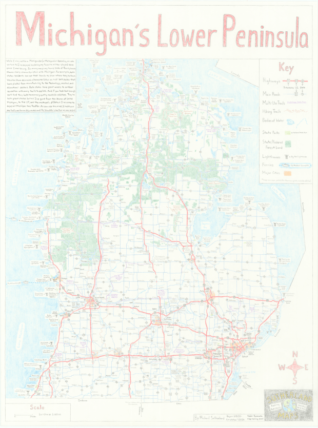Michigan’s Lower Peninsula – Sutherland Maps